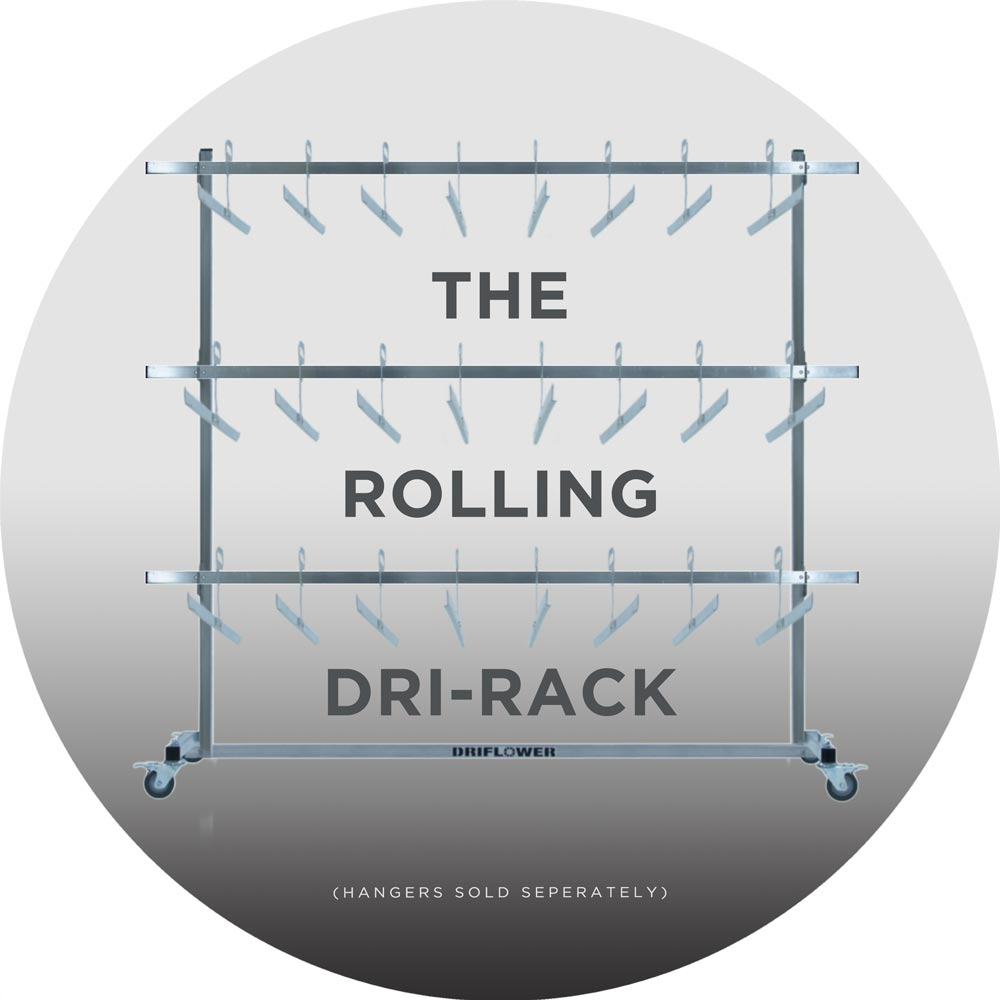 DRIFLOWER - INDOOR ROLLING DRI-RACK | BLACK LABEL