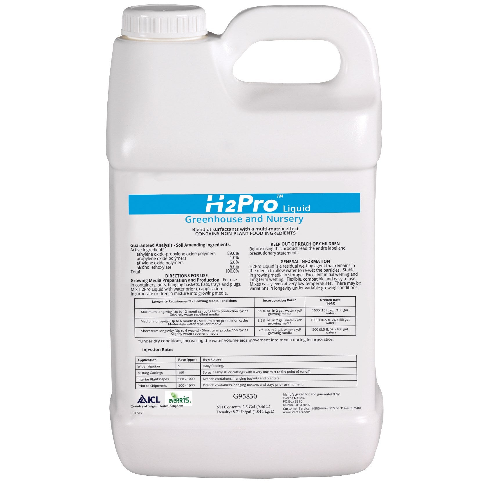 ICL H2Pro 2.5Gl (2/Cs) Wetting Agent