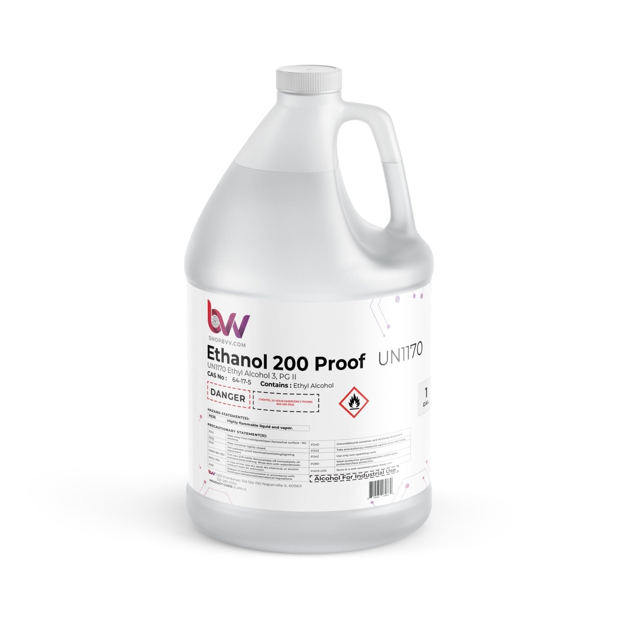 BVV - Food & Lab Grade 200 Proof Ethanol - 99.97% - USP-NF,