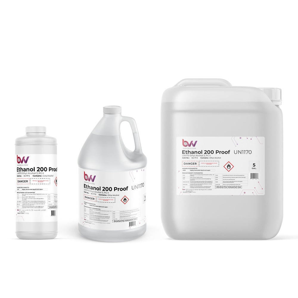 BVV - Food & Lab Grade 200 Proof Ethanol - 99.97% - USP-NF,