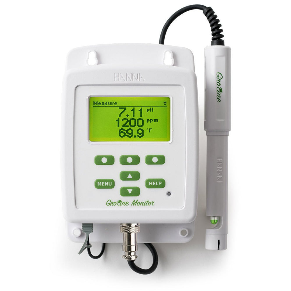GroLine hydroponic monitor for pH, EC/TDS and temperature in fertilize