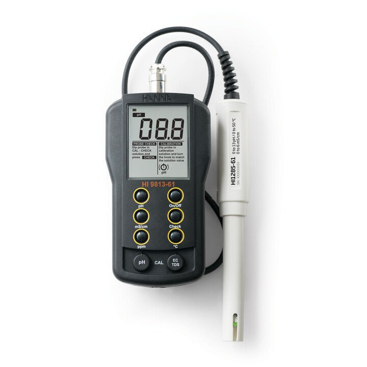 Hanna pH/EC/TDS/Temperature meter with CAL Check – Black Label Supply llc